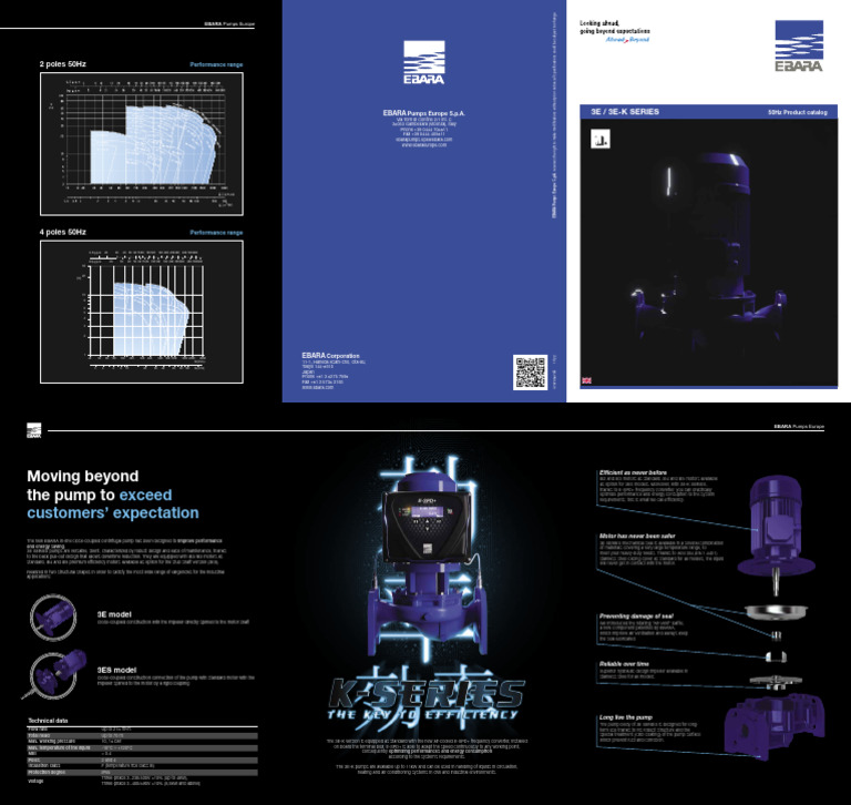 Ebara 3E-K SERIES 50Hz Product Catalog | PDF | Pump | Manufactured Goods