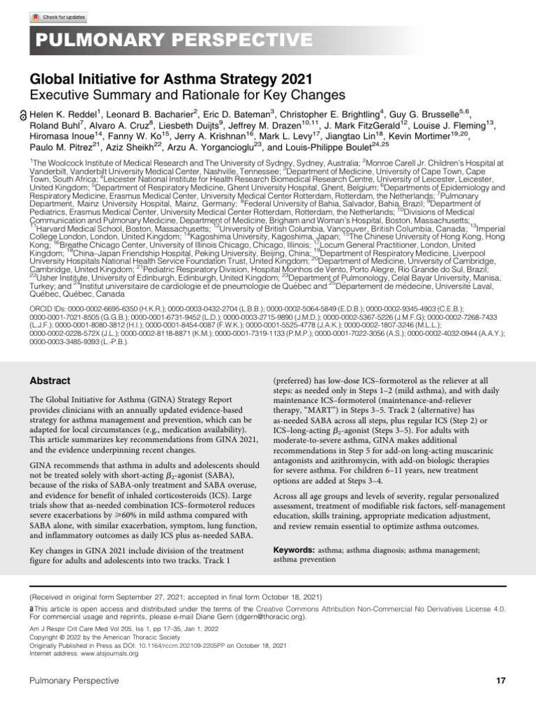 Asma Gina 2021 | PDF | Asthma | Therapy