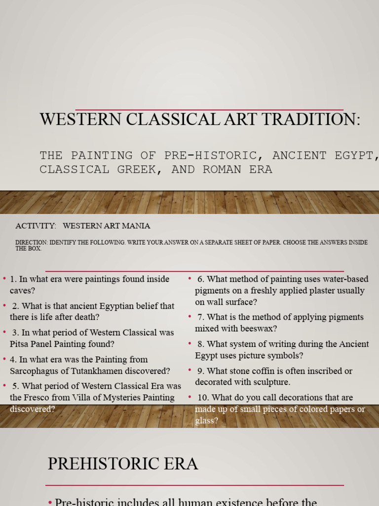 Western Classical Art Tradition | PDF | Paintings | Ancient Egypt