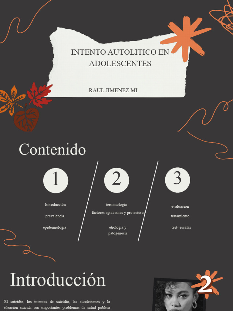 Intento Autolitico en Adolescentes | PDF | Suicidio | Trastorno límite ...