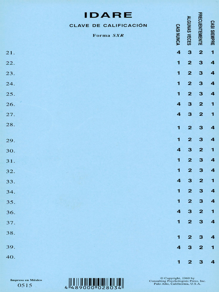 TEST IDARE Scaneo | PDF