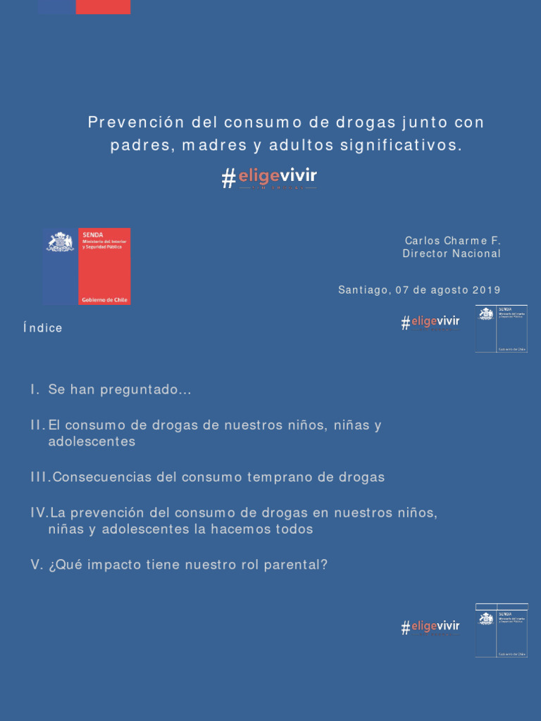 SENDA Charla Papas Director | PDF | Cannabis (Droga) | Drogas