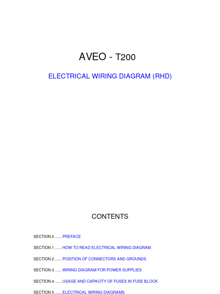 Esquema Electrico Aveo | PDF | Fuse (Electrical) | Power Supply