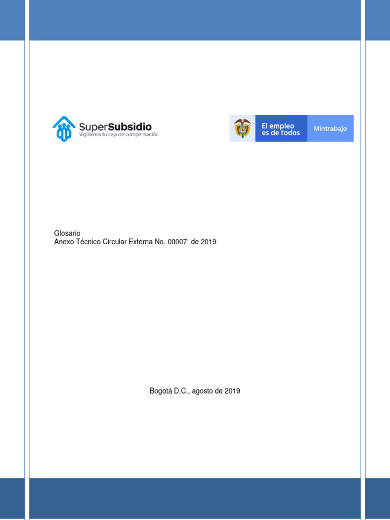 Glosario Circular 00007 de 2019 | PDF | Educación de la primera ...