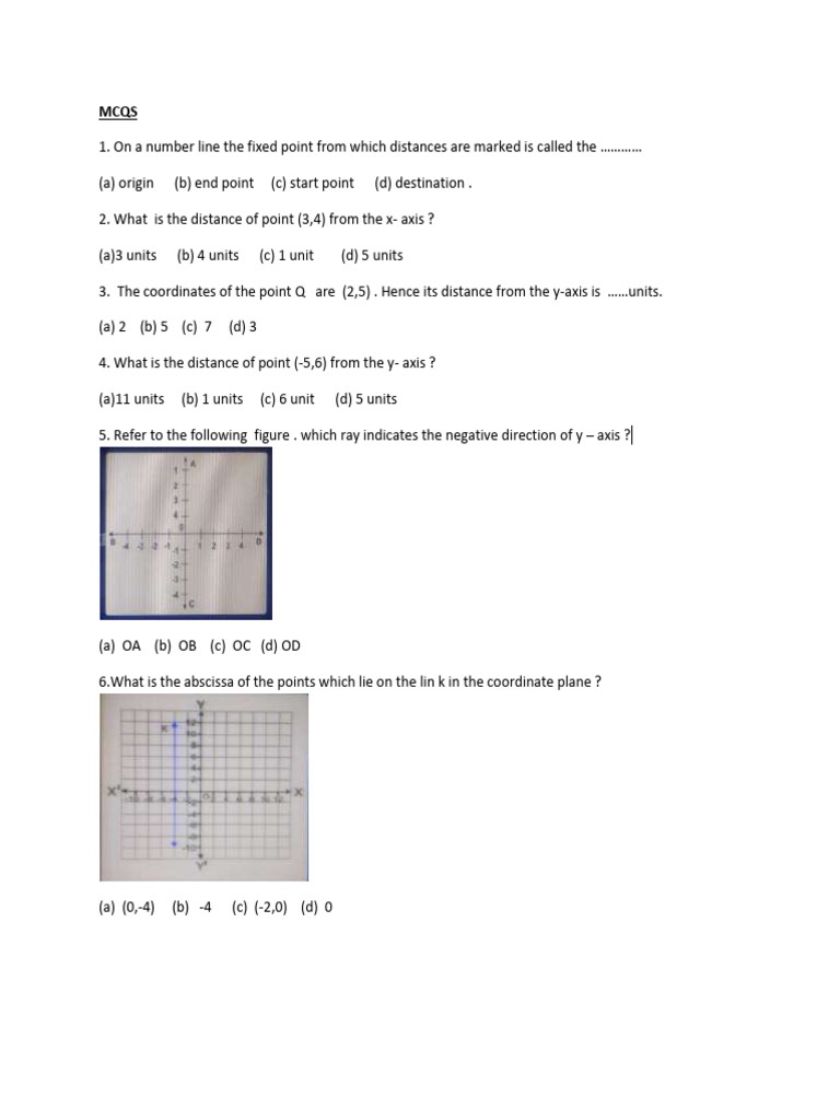 Class Ix Mathematics MCQS Chapter - 3 | PDF
