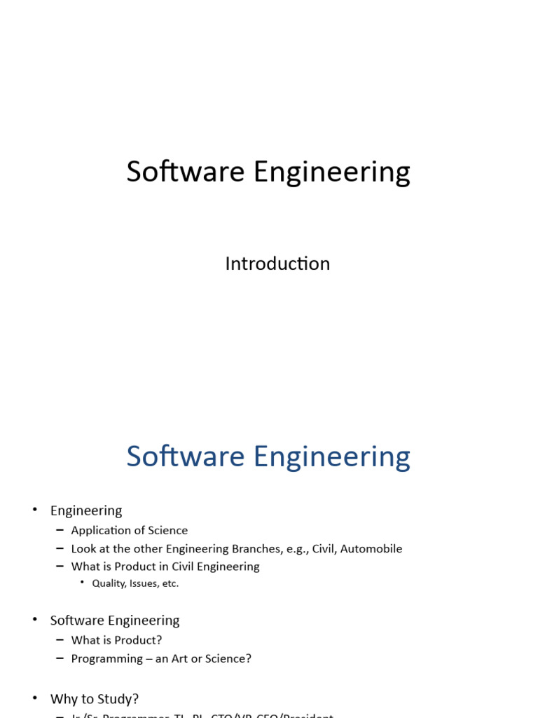 Se Ppt 1 Se Basics Pdf Software Testing Software Development Process