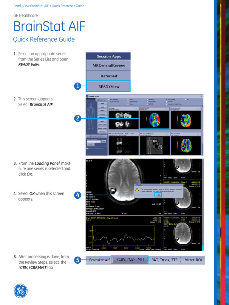 MR ReadyView - BrainStat AIF QRG | PDF | System Software | Software
