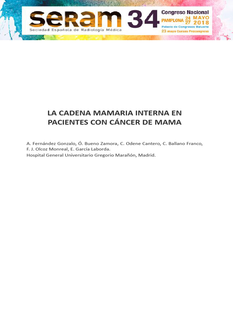 Adenopatías en Cadena Mamaria Interna | PDF | Cáncer | Metástasis