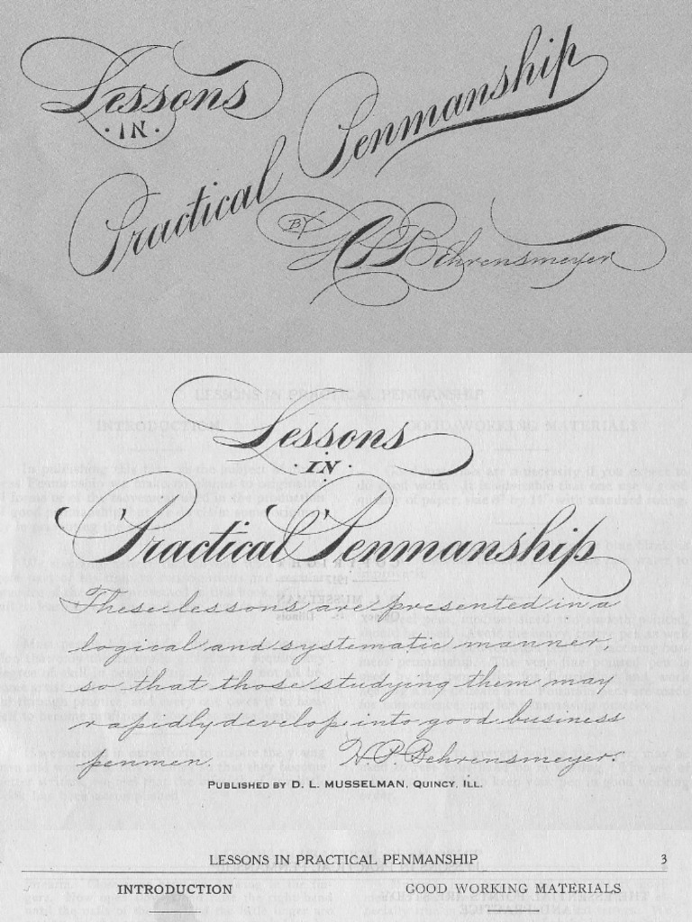 Lessons in Practical Penmanship | PDF