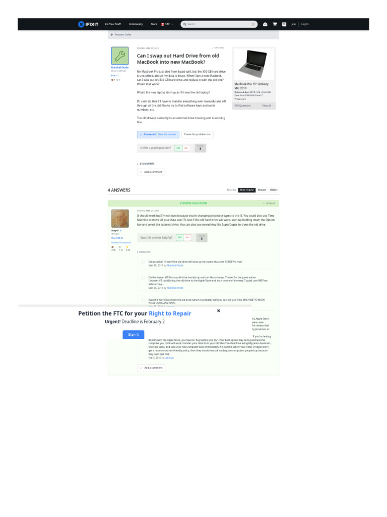 WWW Ifixit Com Answers View 47535 Can I Swap Out Hard Drive From Old MacBook Into New MacBook ...