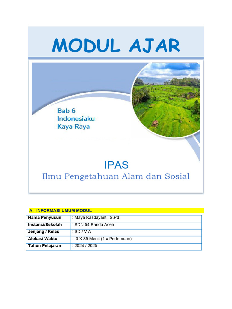 BAB 6 - MA IPAS Kls 5 | PDF