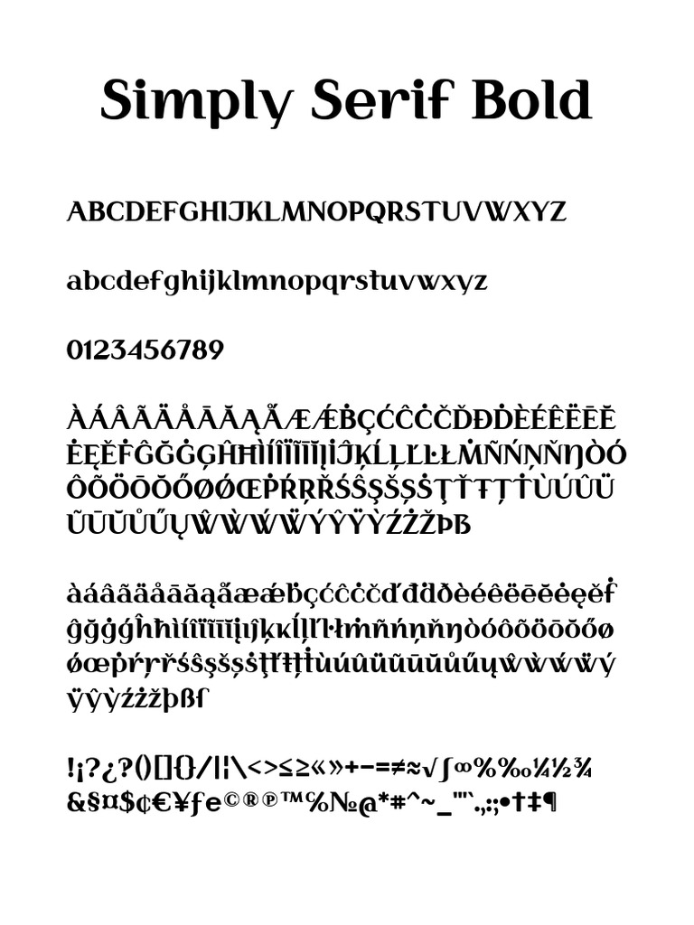 SimplySerif Bold | PDF
