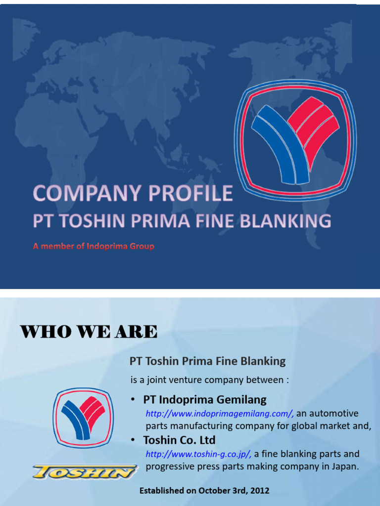 PT Toshin Prima Fine Blanking Overview | PDF | Forging | Machining
