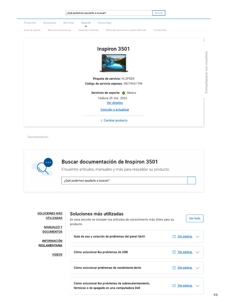 Manual de La Notebook Dell 3501 | PDF