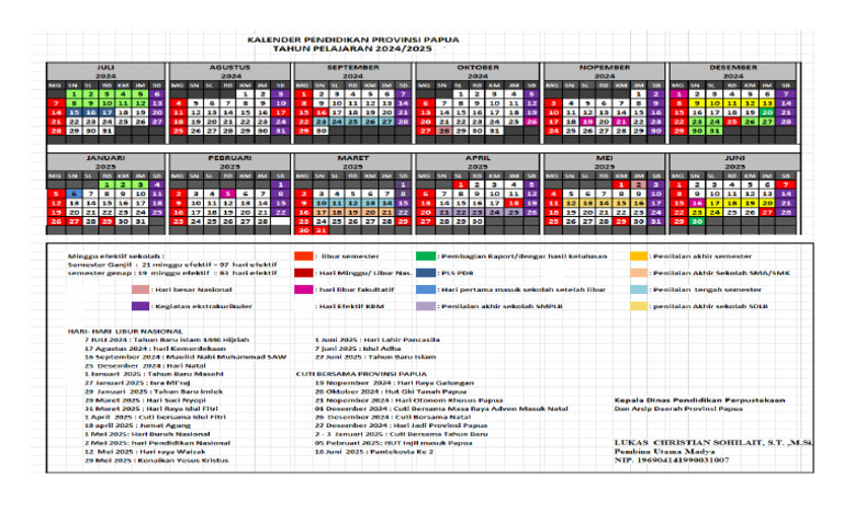Kalender Pendidikan 2425 | PDF