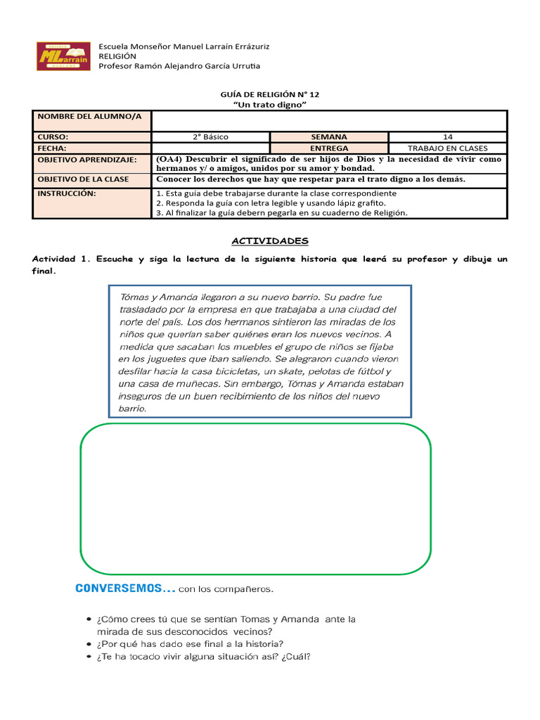 2° Básico - Guía #12 | PDF