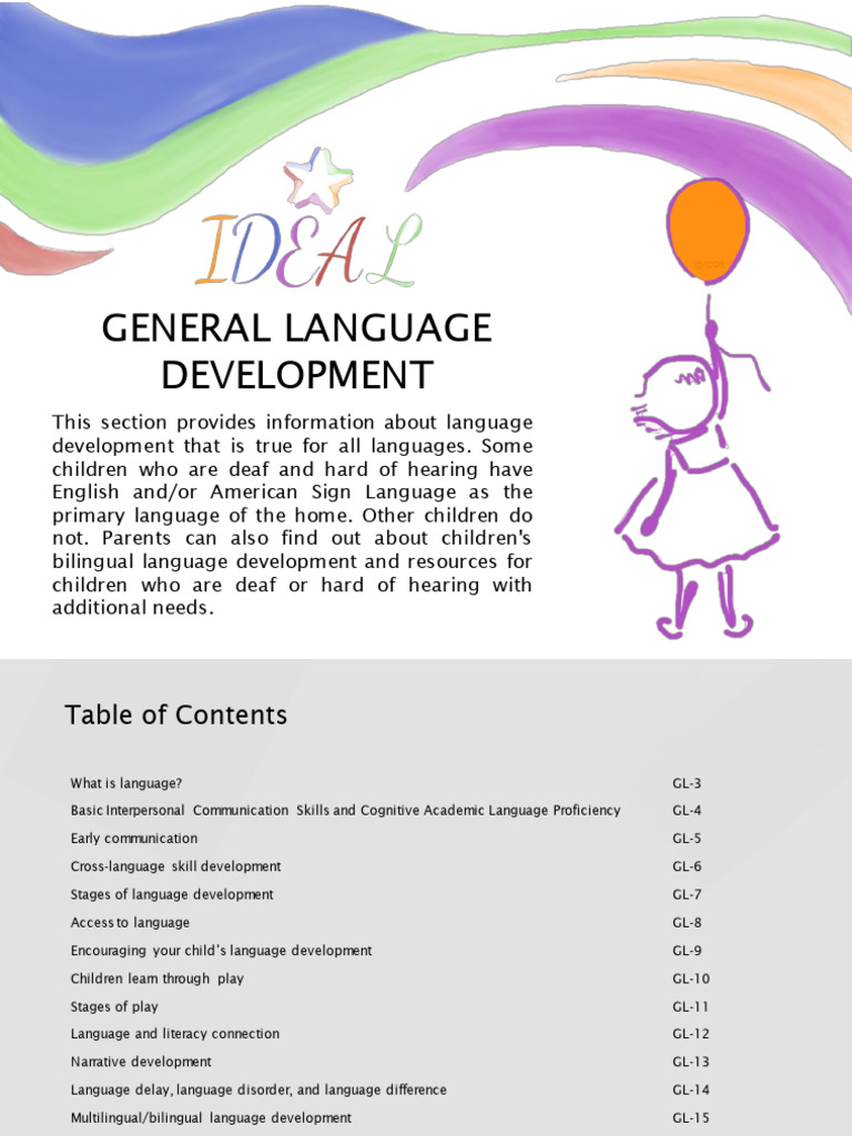 Language Development for Deaf Children | PDF | Multilingualism ...