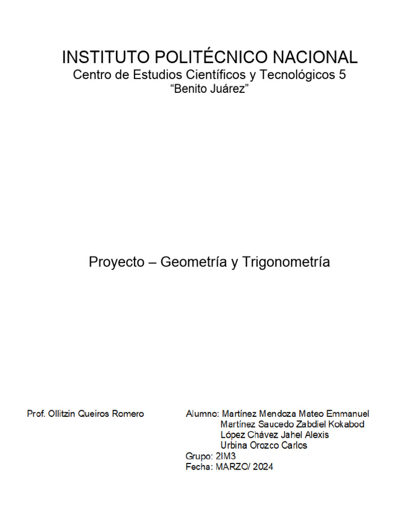 Proyecto Matematicas | PDF