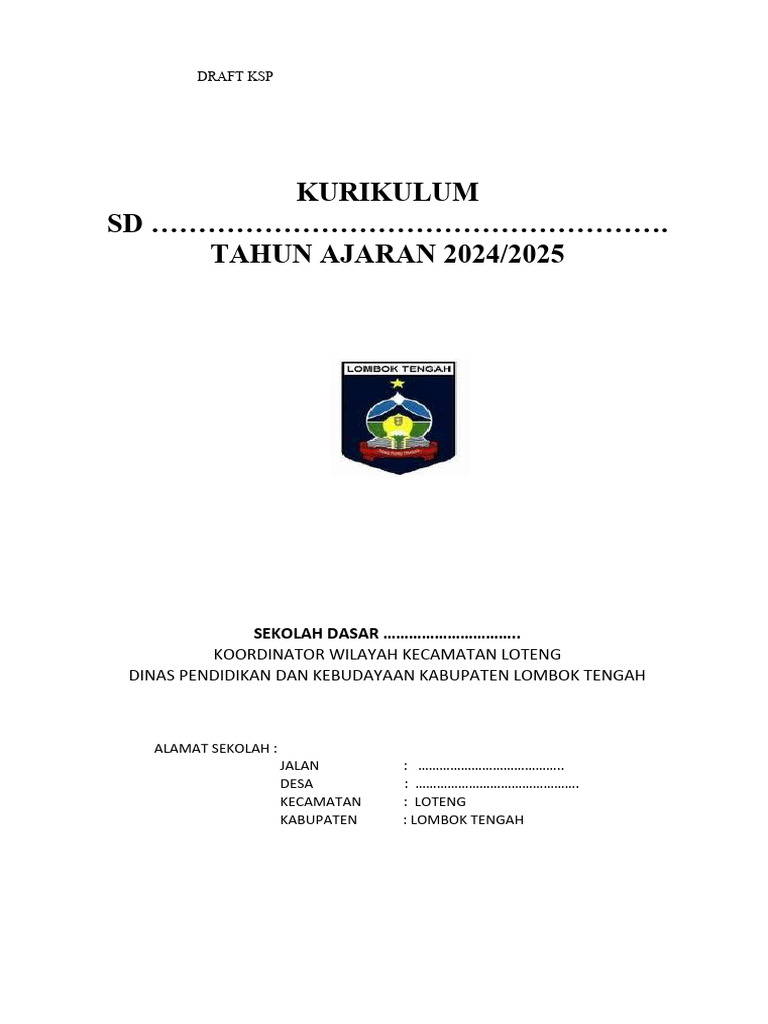 Draft KSP SD | PDF