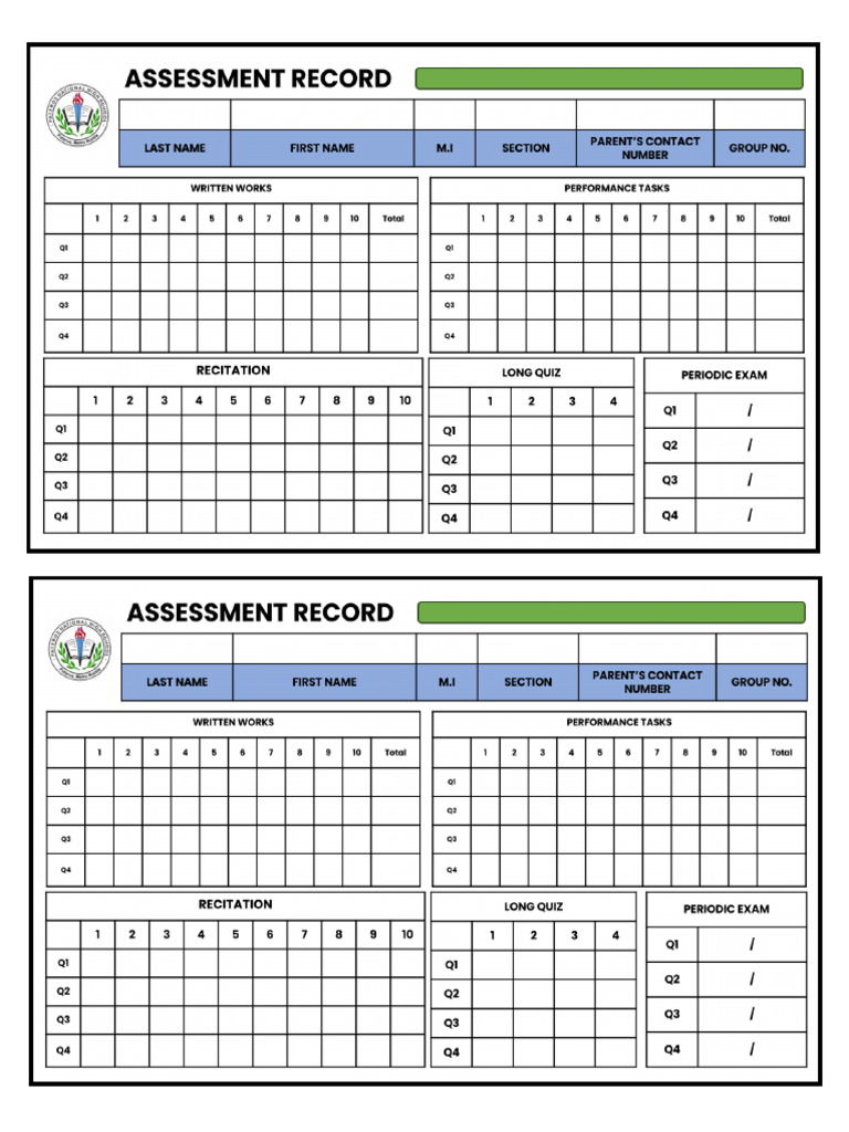 Assessment Record | PDF