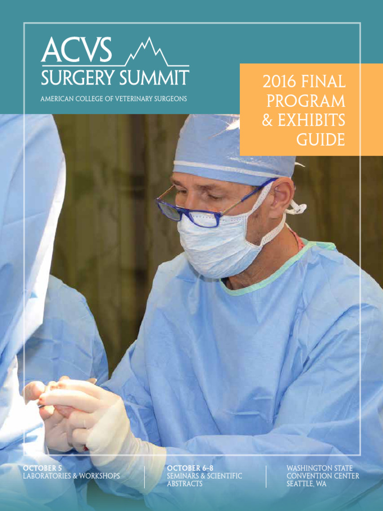 Final Program Guide 2016 | PDF | Veterinary Medicine | Surgery