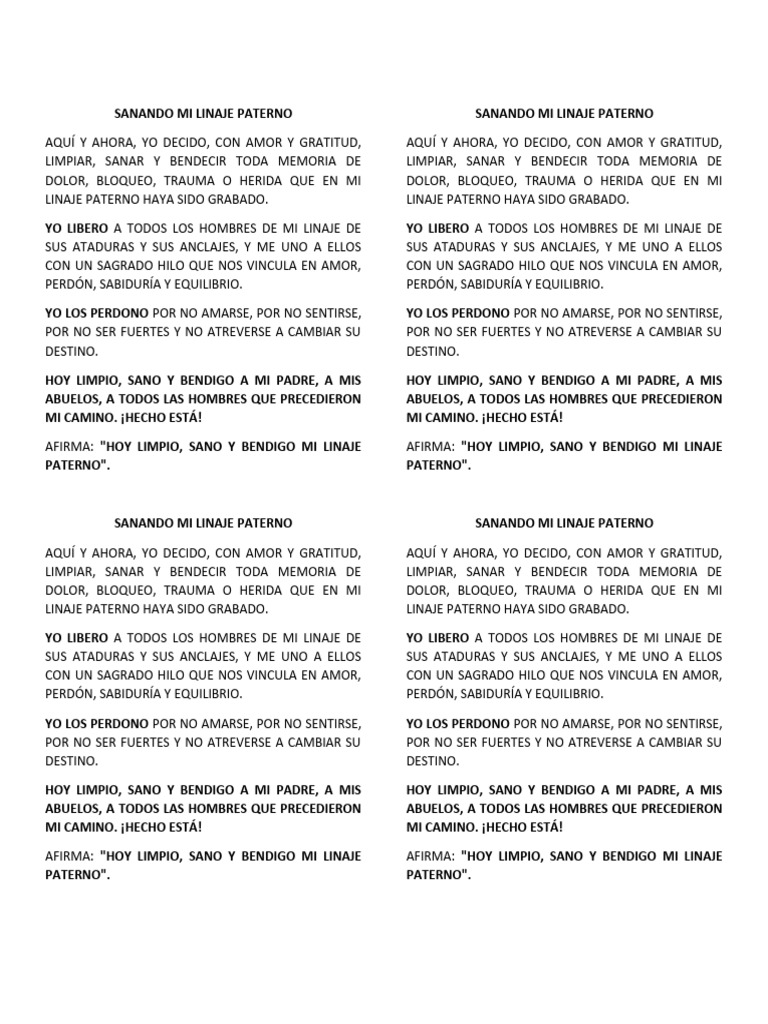 Sanando Mi Linaje Paterno | PDF