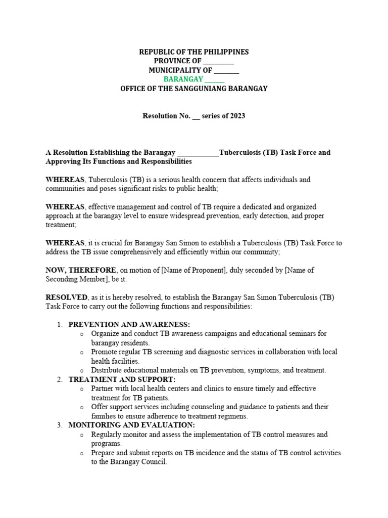 TB Task Force | PDF | Tuberculosis | Health Care