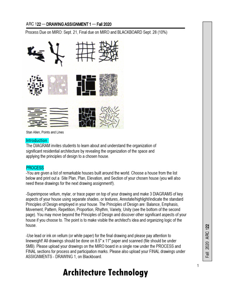 ARC 122 Drawing Assignment Overview | PDF | Architect | Design