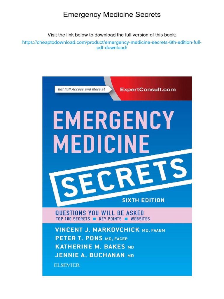 Emergency Medicine Secrets. ISBN 9780323355162, 978-0323355162 | PDF ...