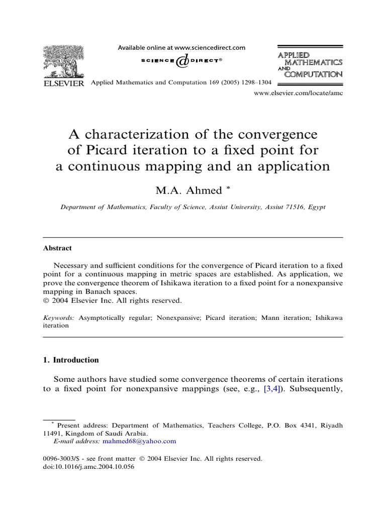 Ahmed 2005 | PDF | Continuous Function | Banach Space