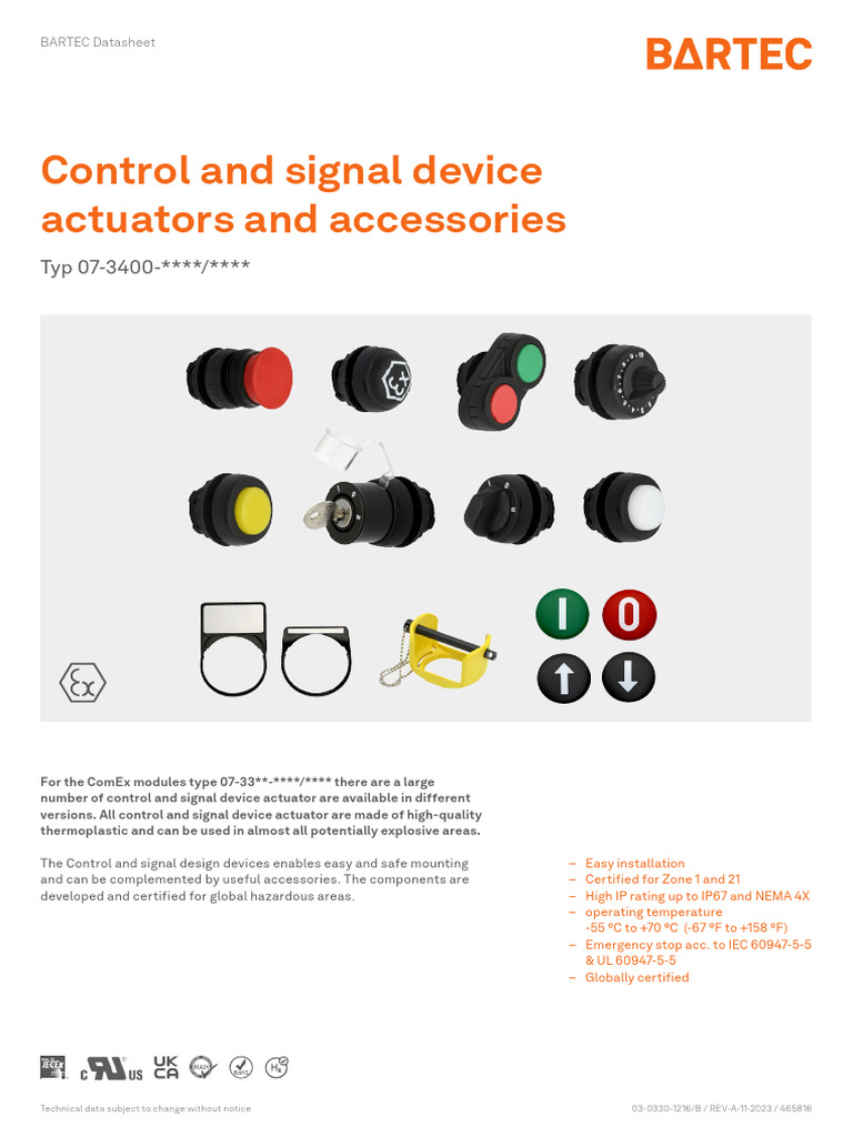 ESS - Ds - 465816 - Control and Signal Device Actuators and Accessories ...