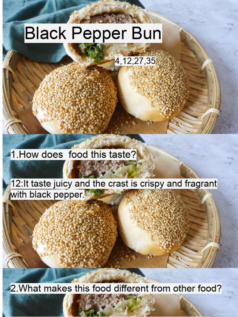 Black Pepper Bun: Juicy & Spicy Delight | PDF | Cooking, Food & Wine