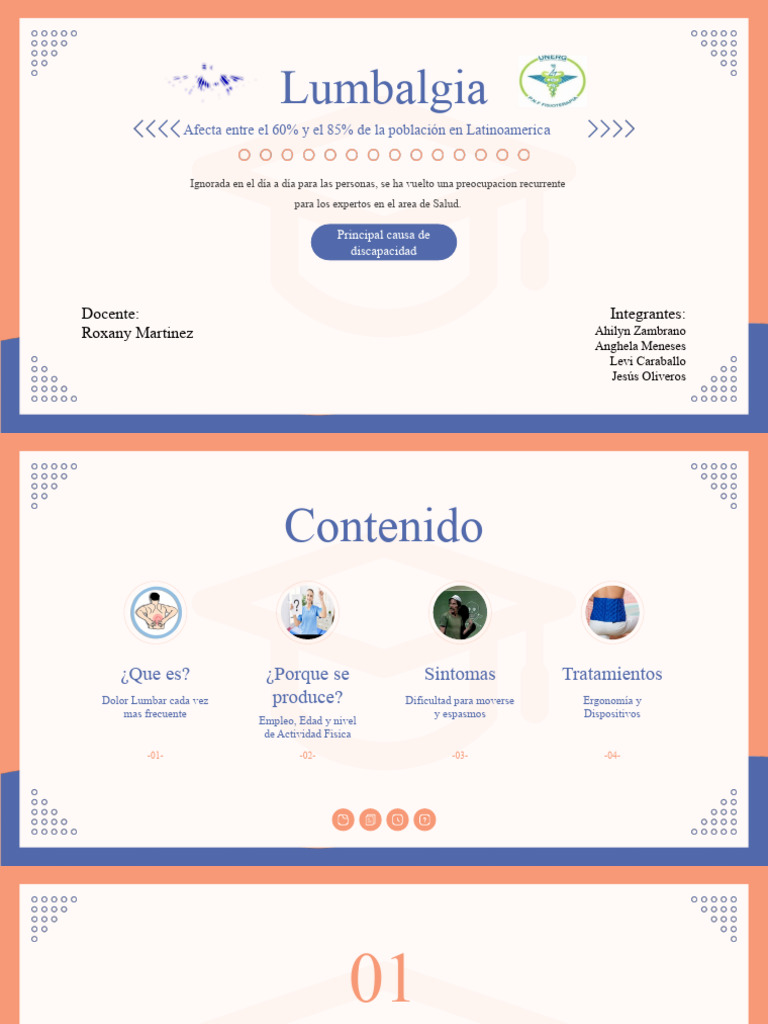 Causas y Tratamientos de Lumbalgia | PDF | Dolor lumbar | Síntomas y signos