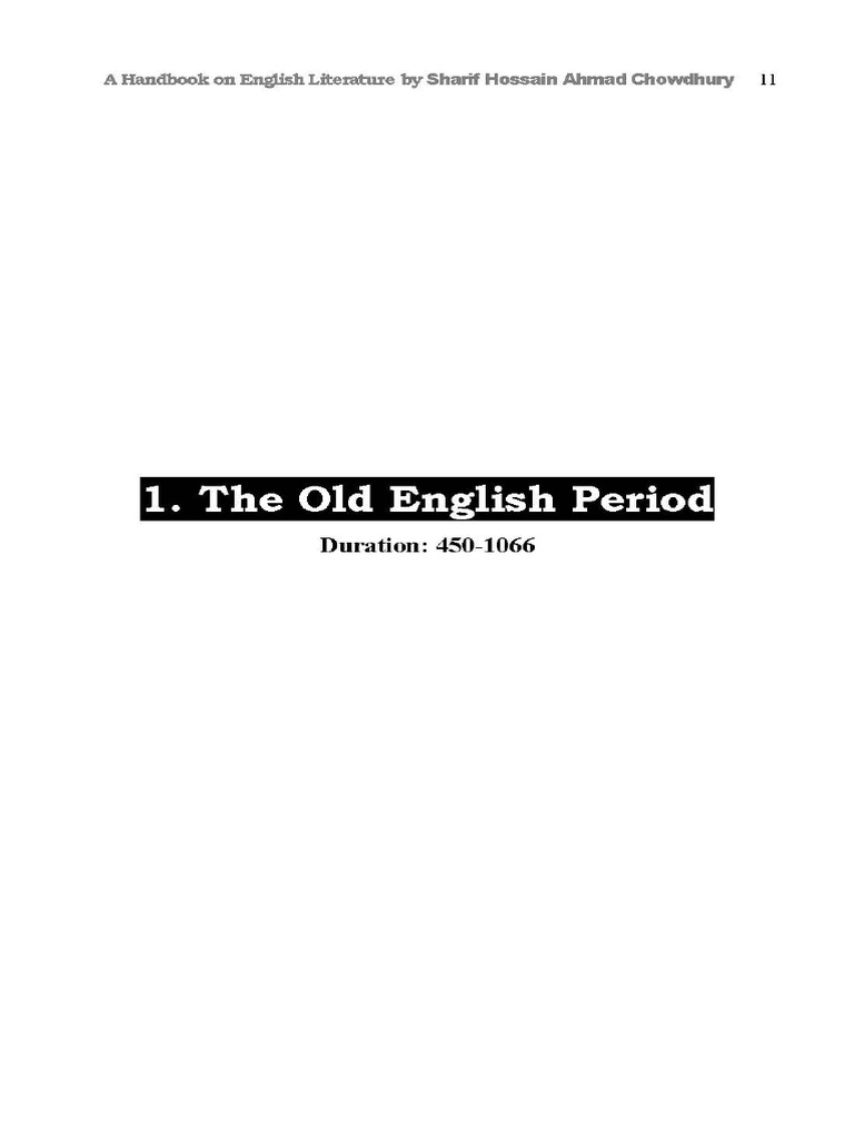 The Old English Period | PDF
