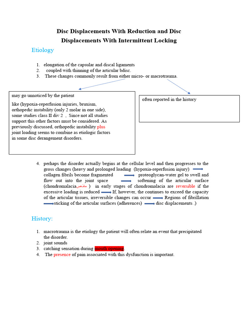 Disc Displacement Treatment Overview | PDF | Musculoskeletal System ...