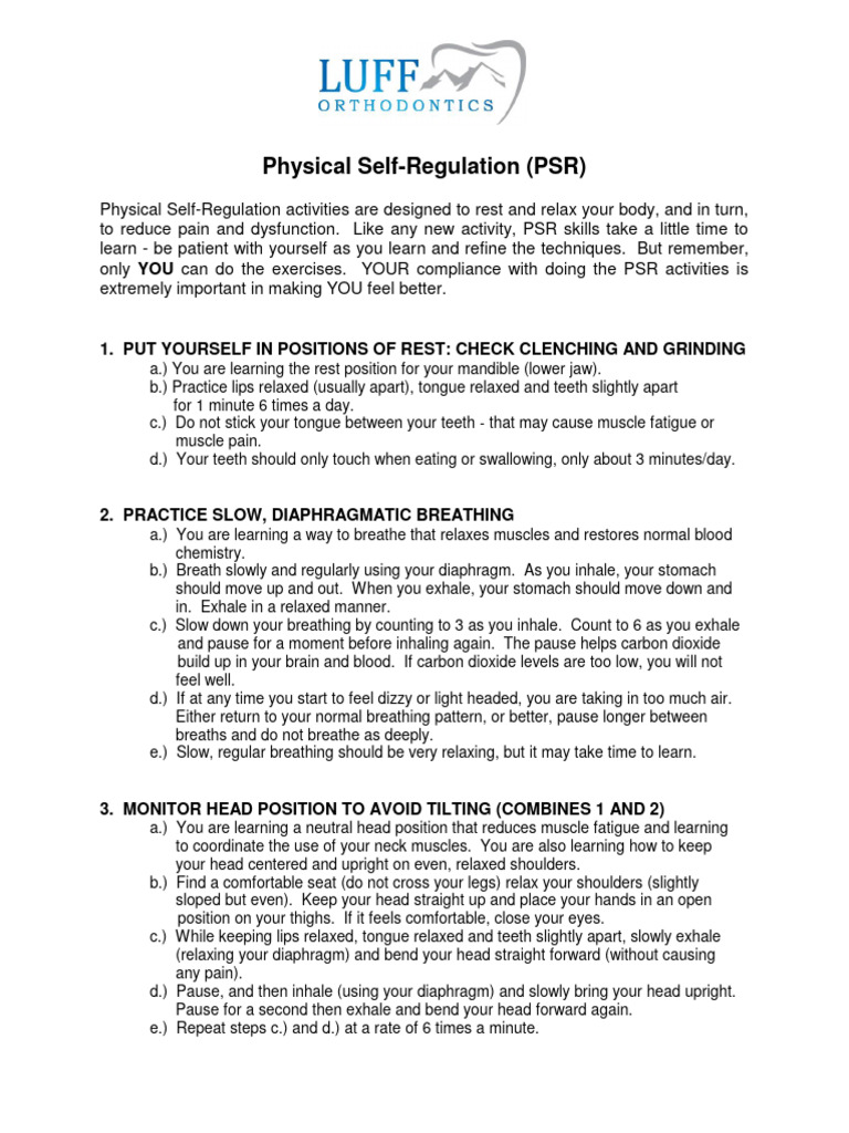 687 TMD Physical Self Regulation | PDF | Breathing | Exhalation