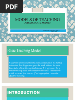 Models of Teaching For Enhancing Teacher Effectiveness | PDF ...