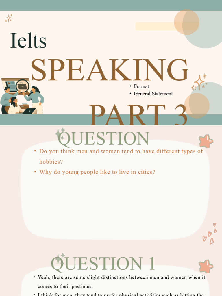 IELTS (Speaking Part 3 A.R.E.A) | PDF