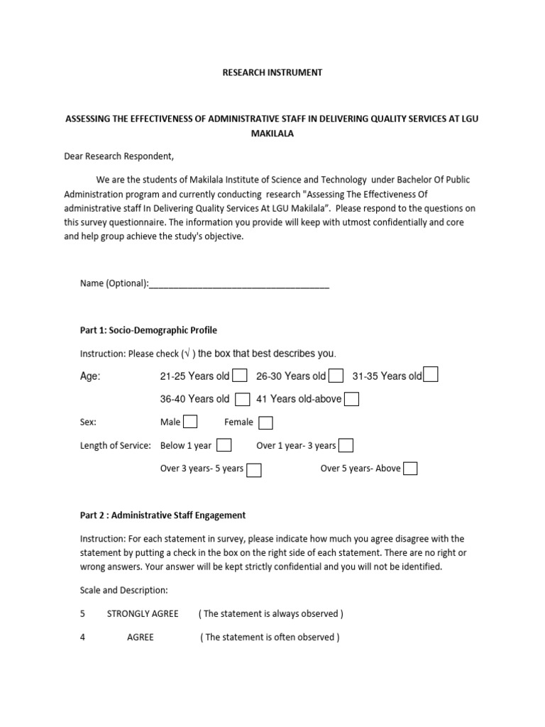 Final Quest Research Instru Wps Office | PDF | Behavior Modification ...