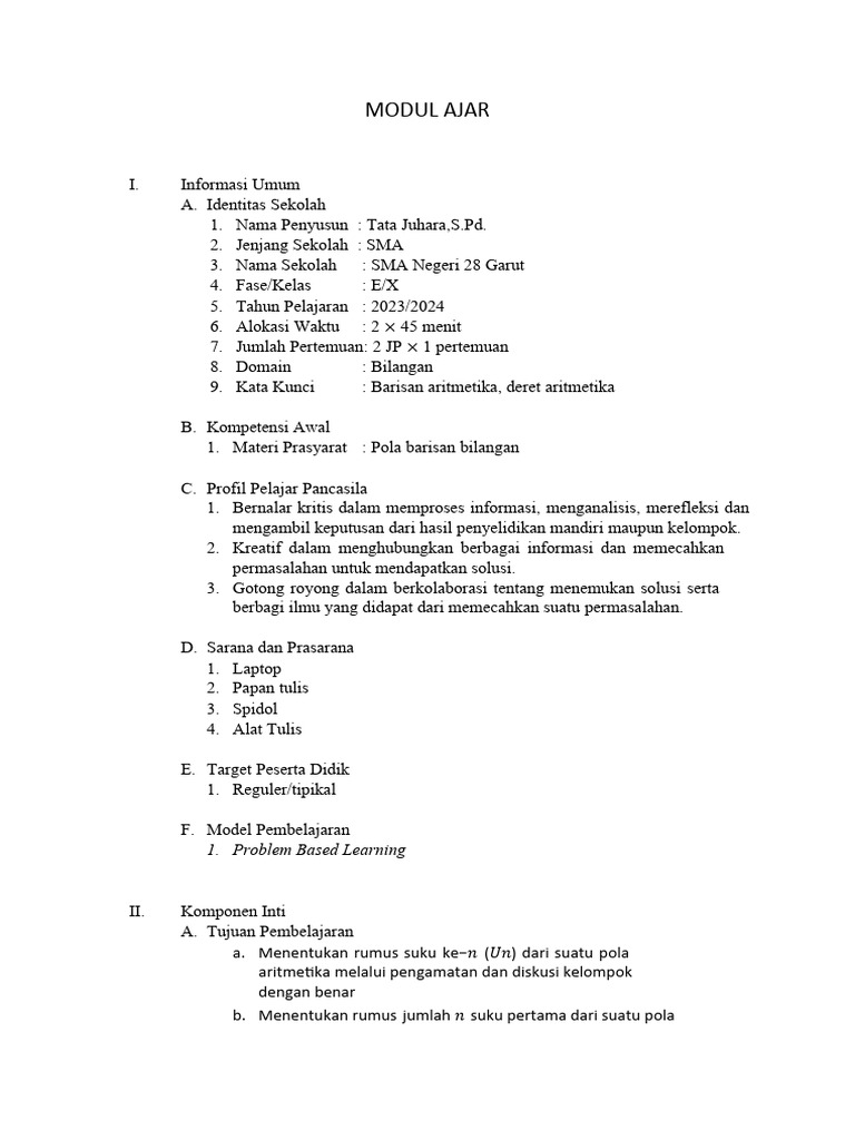 Modul Ajar Minda | PDF