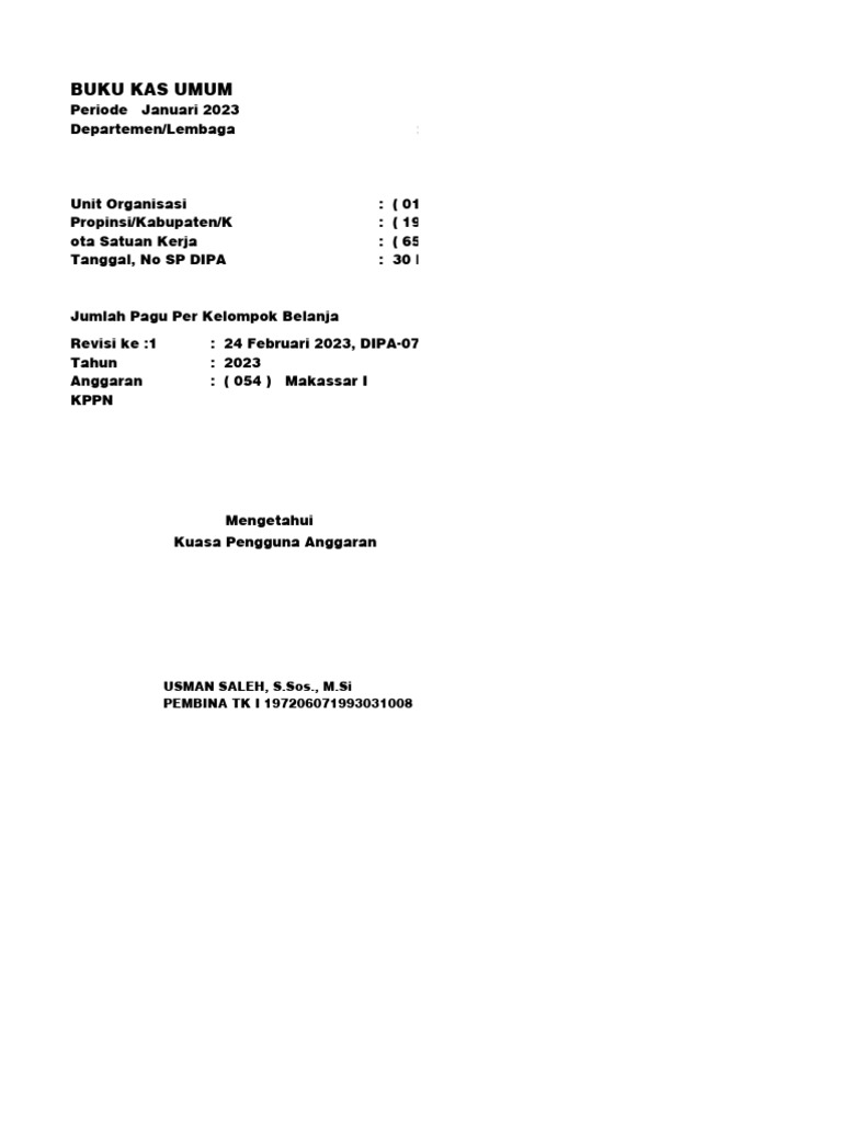 Bku PPK Marbo Juni-1 | PDF