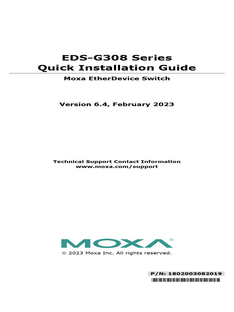 Moxa Eds g308 Series Qig v6 4 | PDF | Electrical Wiring | Electronics