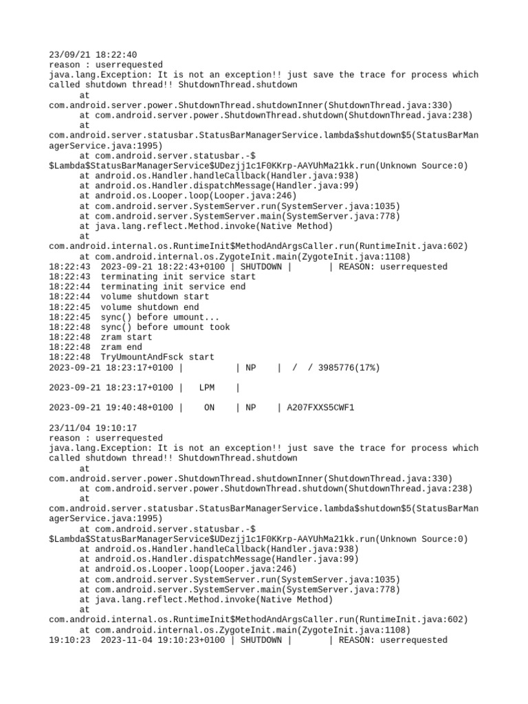 Power Off Reset Reason Backup | PDF | Java (Programming Language) | Computer Science