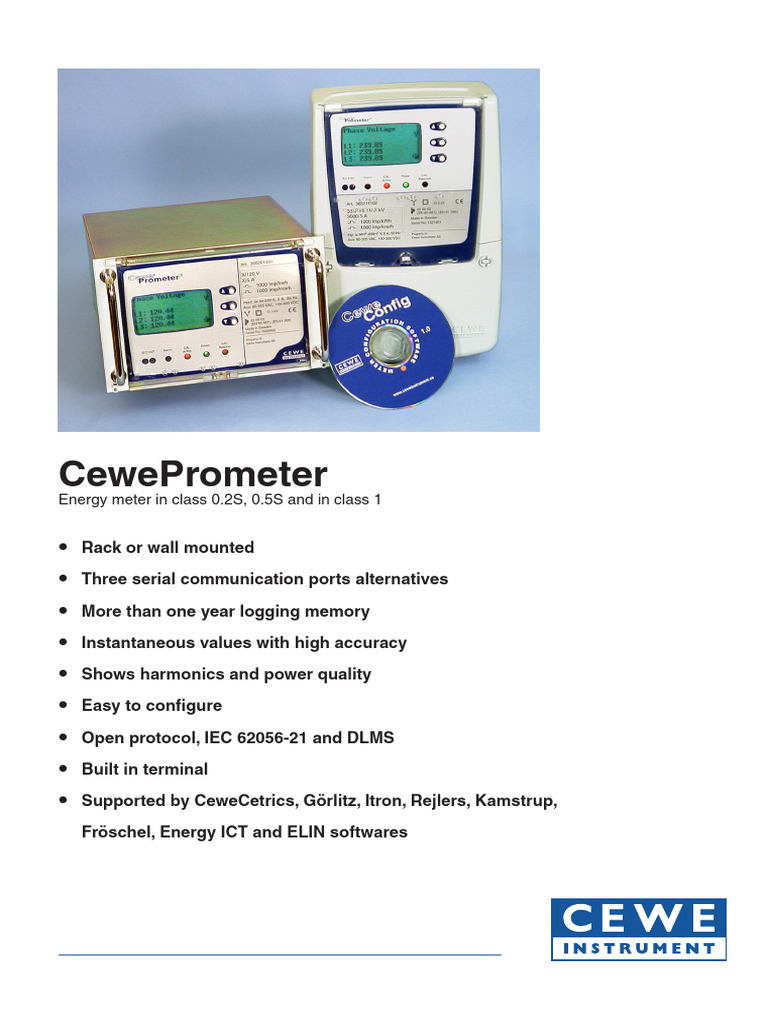 Advanced Energy Meter: CewePrometer | PDF | Ac Power | Transformer