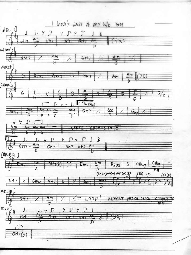 I Wont Last A Day | PDF