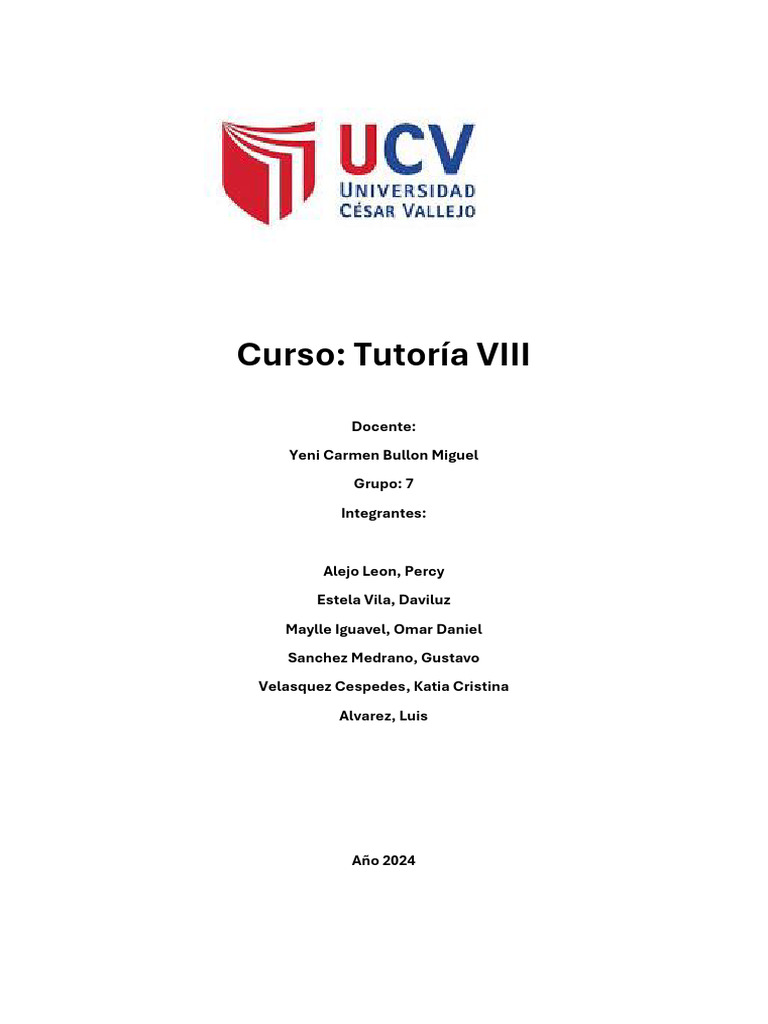 Trabajo - Tutoria Viii | PDF