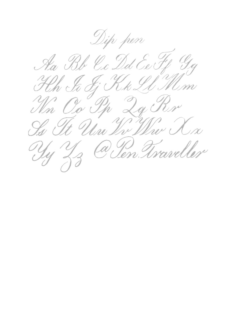 Renz - Calligraphy Alphabet Exemplar | PDF