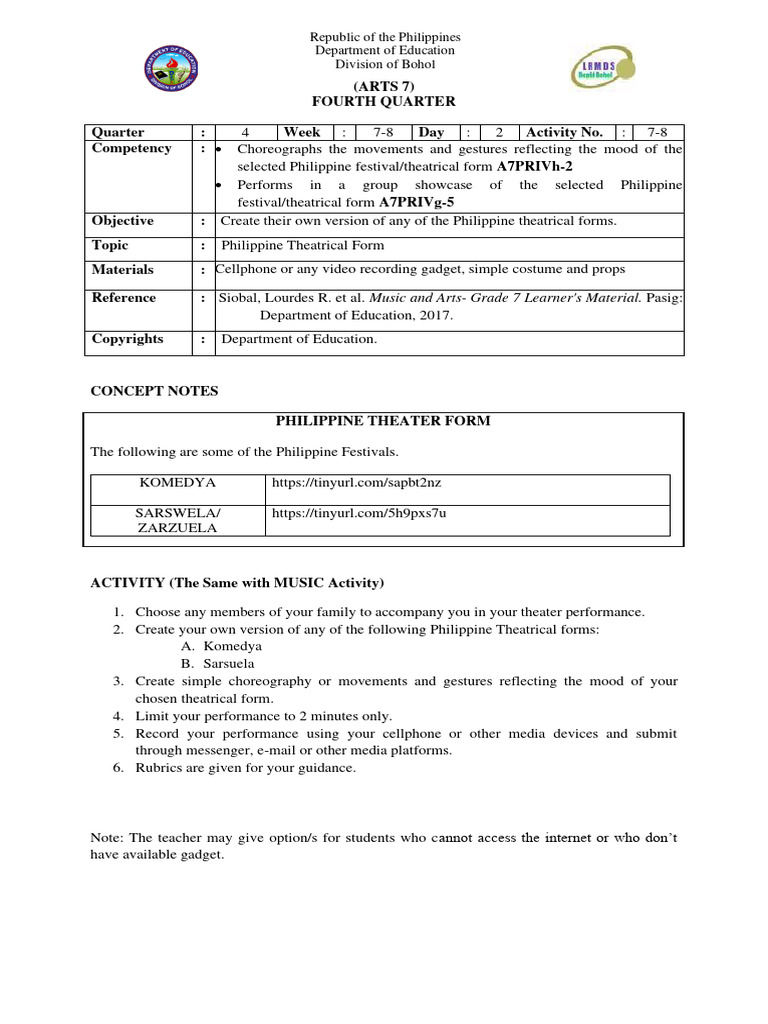 Arts Q4 Week-7-8 | PDF