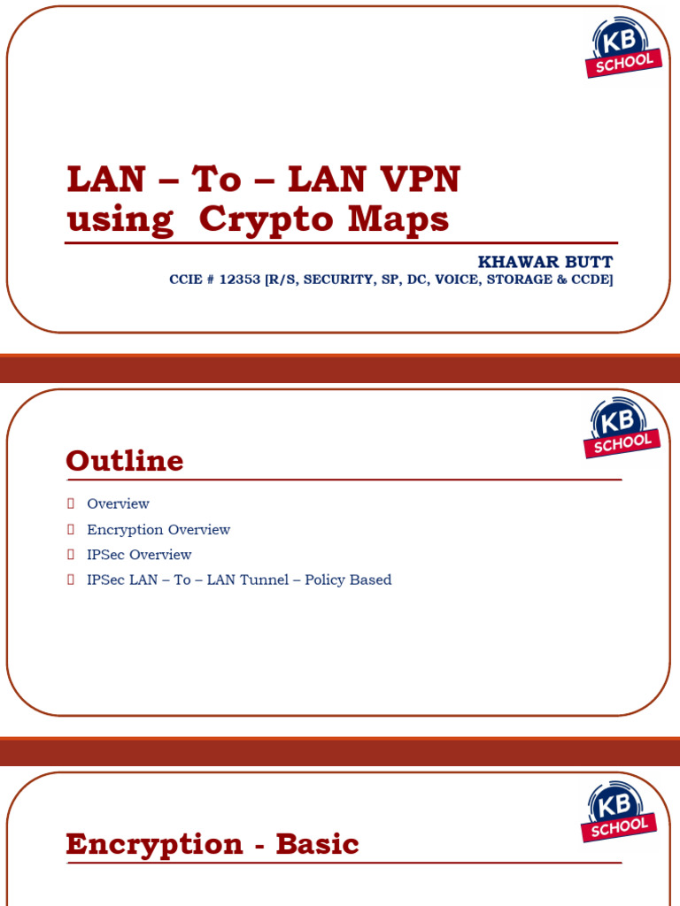 1.2 1. LAN - To - LAN VPN Using Crypto Maps | PDF | Computer ...
