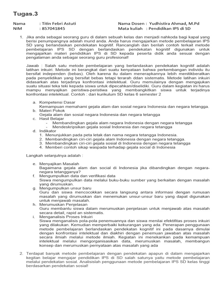 Ips Tugas 3 | PDF